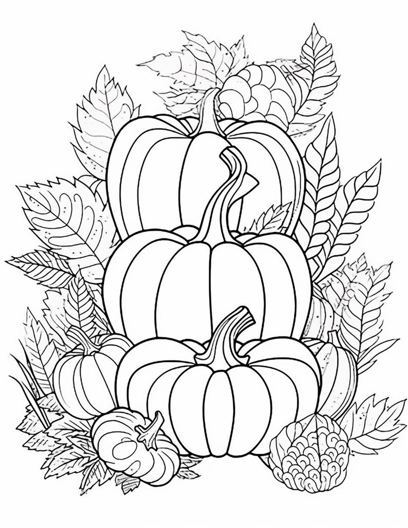 Coloring Pages - 75 Fun Thanksgiving Pages Adult and Kid Coloring ...