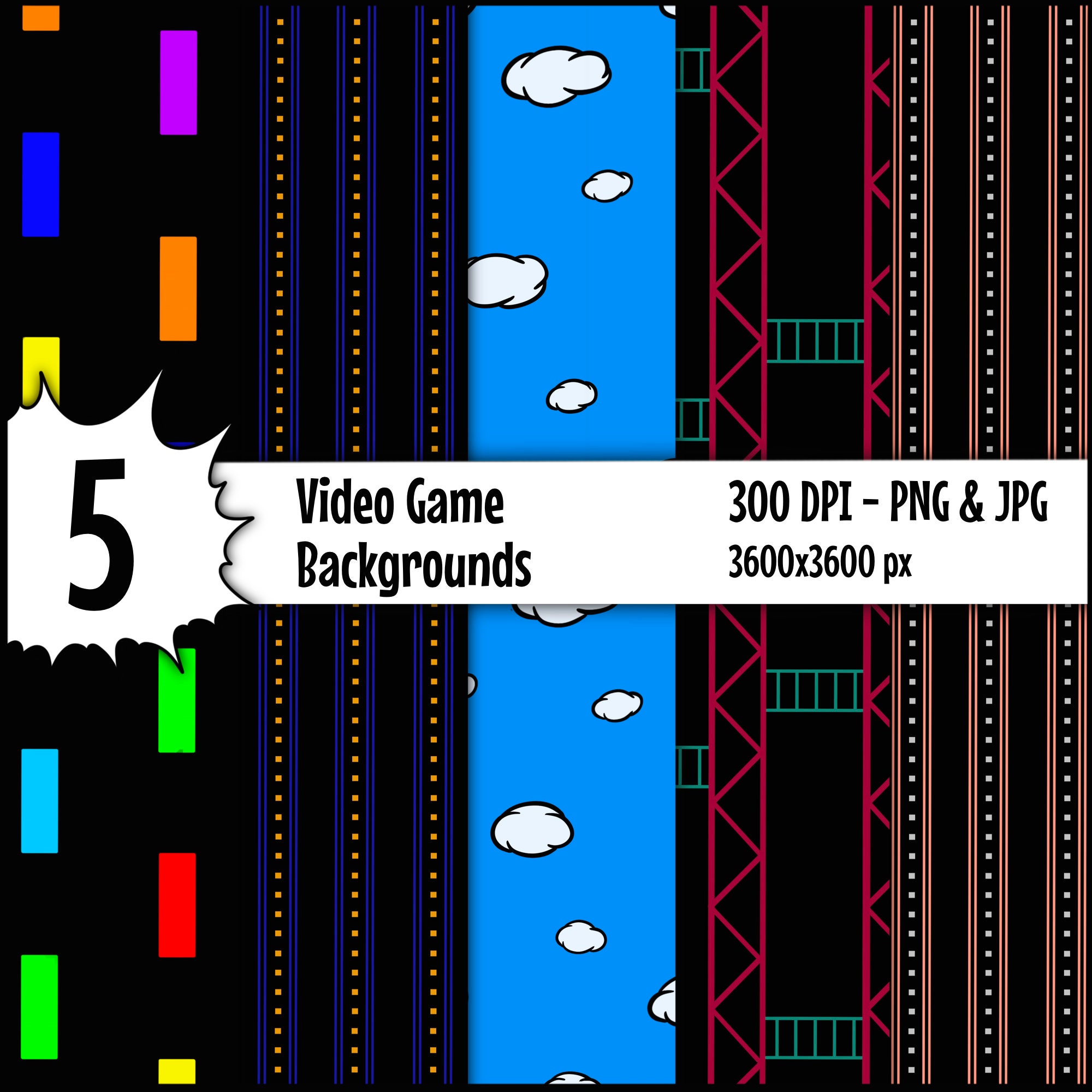 Retro Video Game Backgrounds
