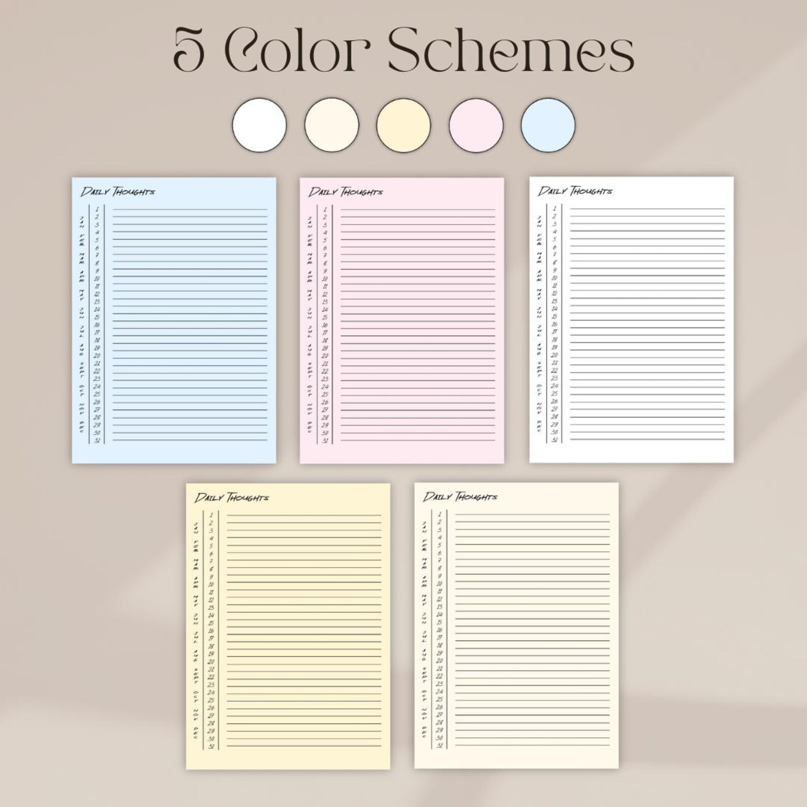 Digital Daily Journal, Notes, Goodnotes Journal, Diary Journal, 365 ...