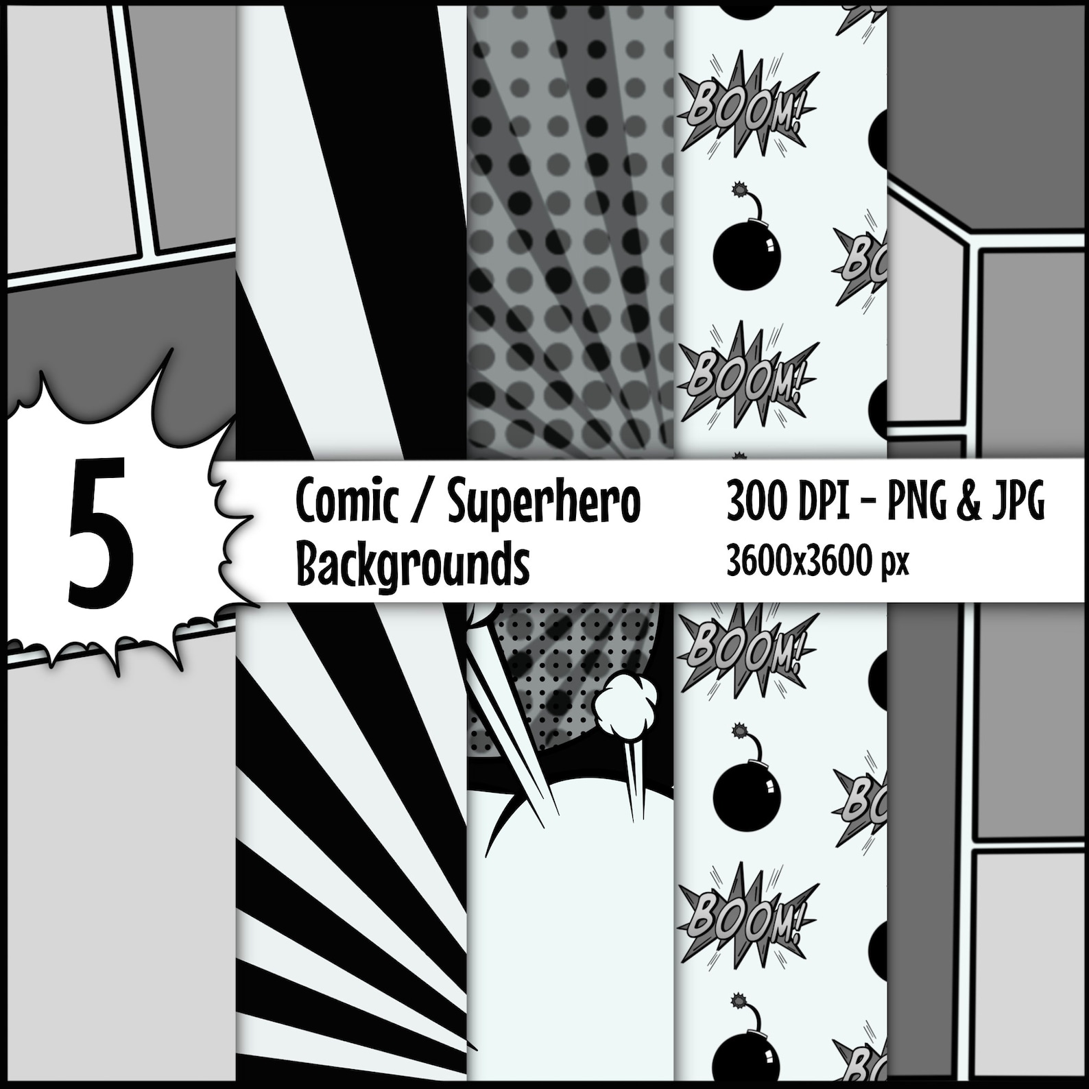 Comic Pop Art Background Wallpaper - Digital Paper - Colorful Superhero ...