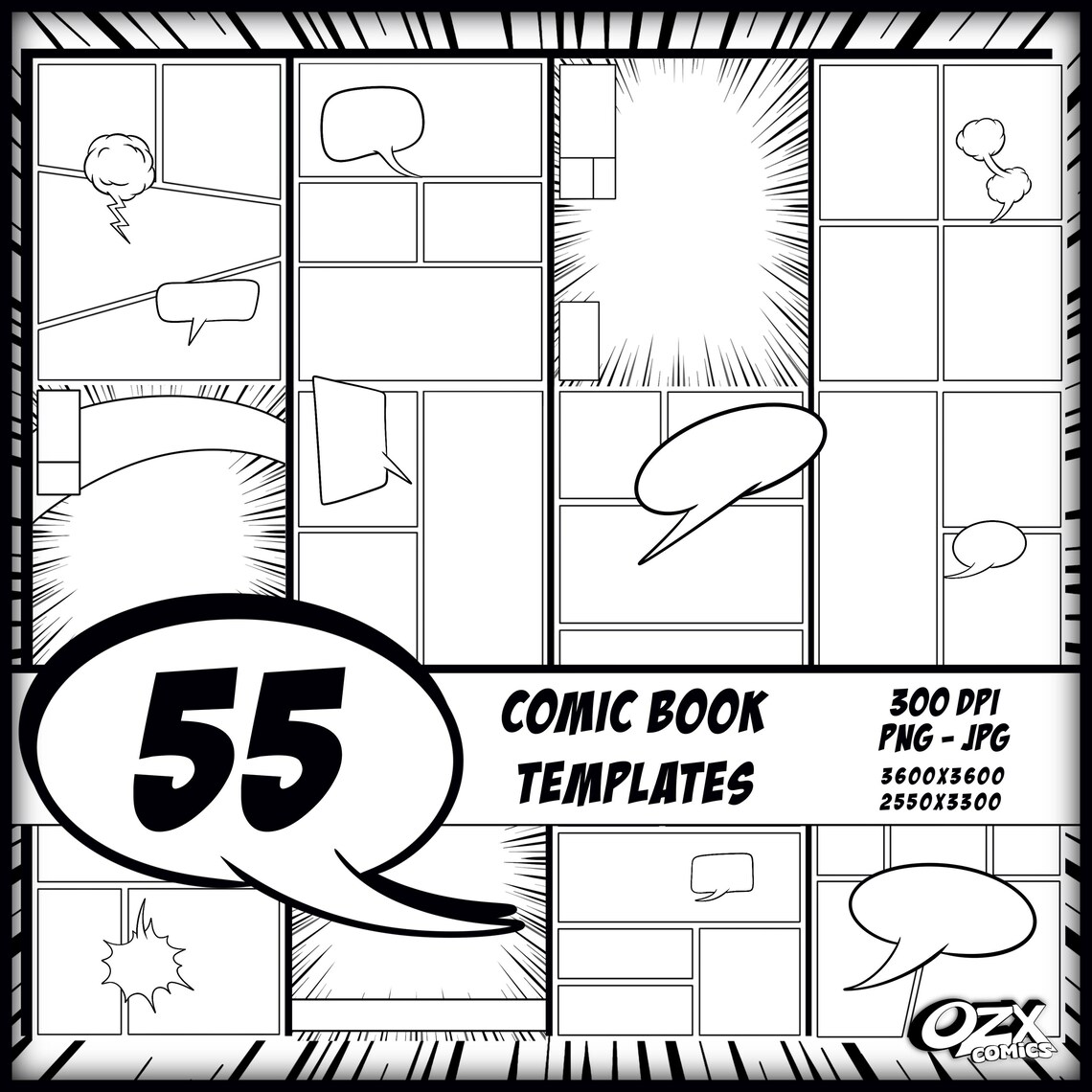 Comic Book Templates - Comic Strip Templates - Create Your Own Comic ...