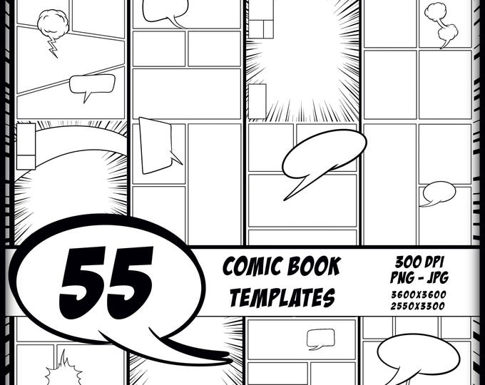 Blank Comic Template, Cartoon Template, Comic Strip, Comic Drawing, Art ...