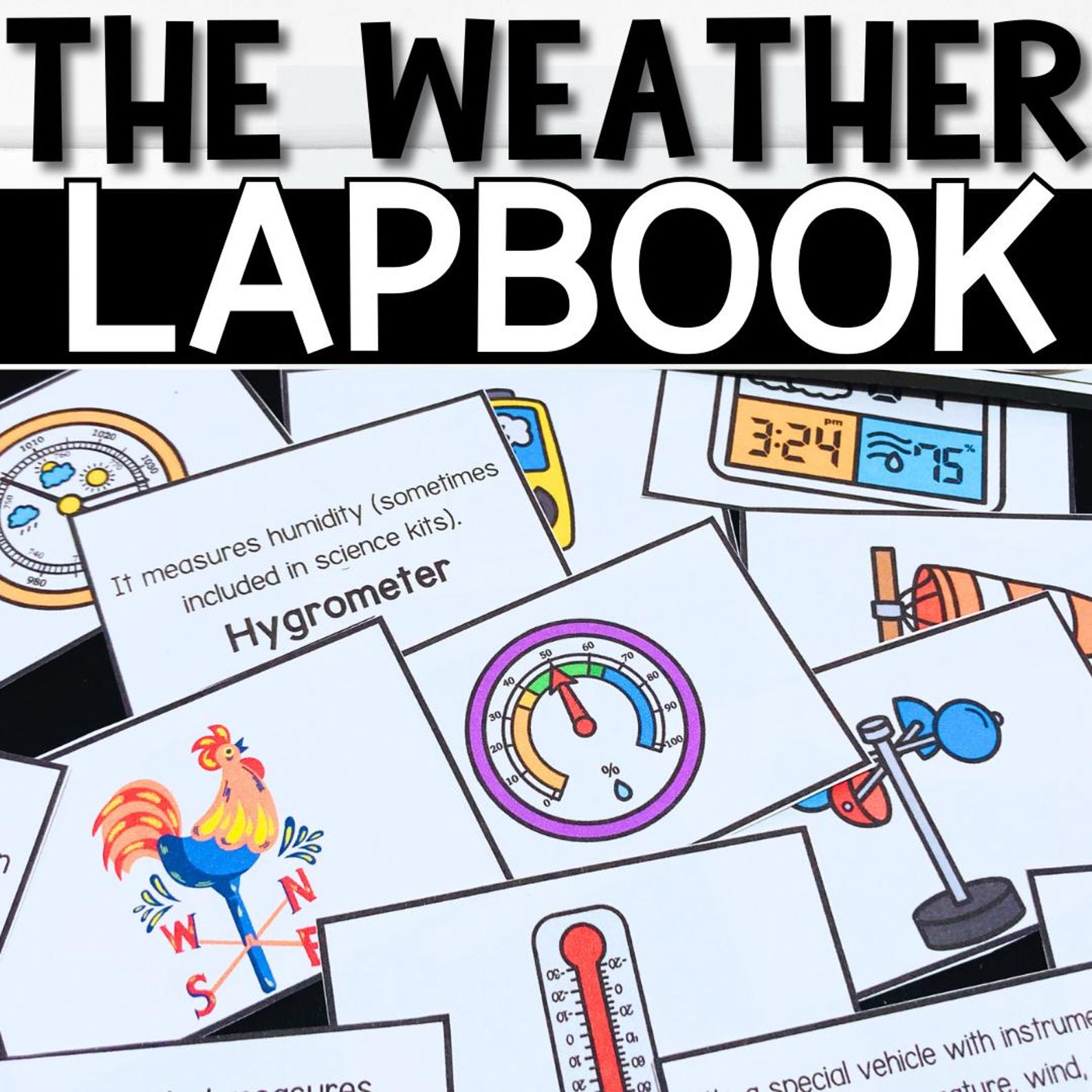 Interactive Weather Lapbook Craft- Science & ESL ELL Elementary ...