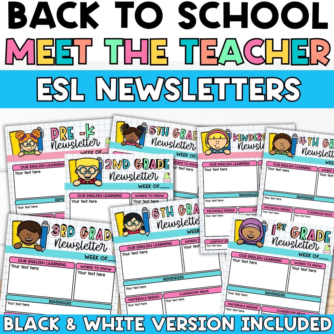 Editable ESL Meet the Teacher: Back to School Night Handout-form for ...