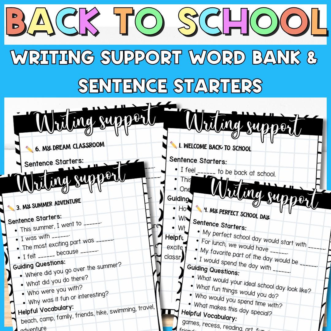 ESL Back to School Writing Craft, Bulletin Board Banner Pennants ...