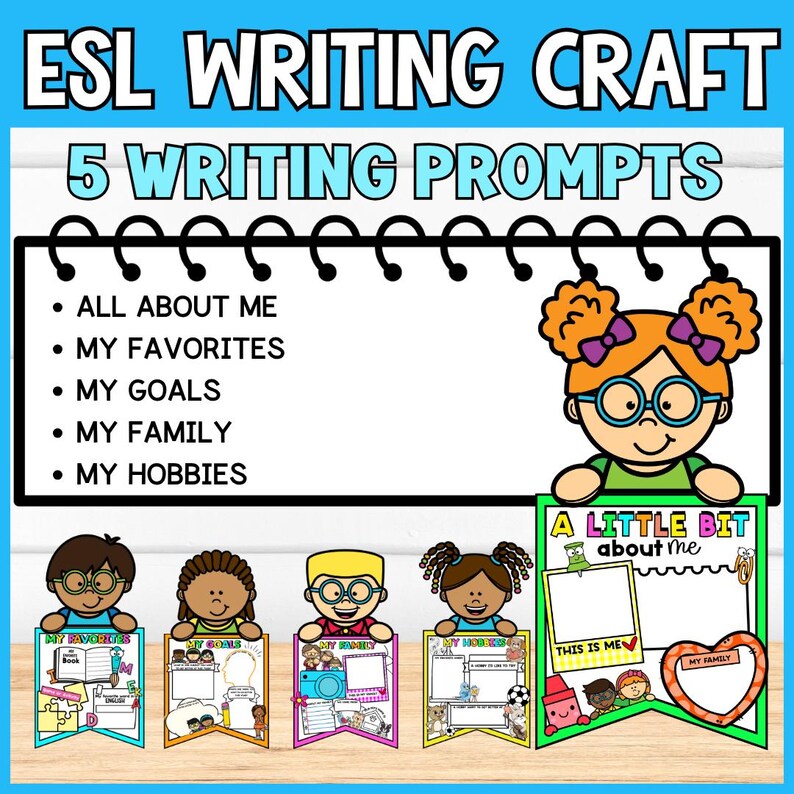 ESL All About Me Back to School Writing Craft–bulletin Board Banners ...