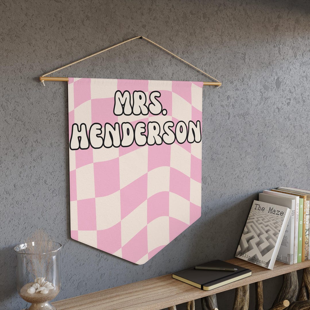 Personalized Checkered Teacher Door Sign,teacher Appreciation Door ...