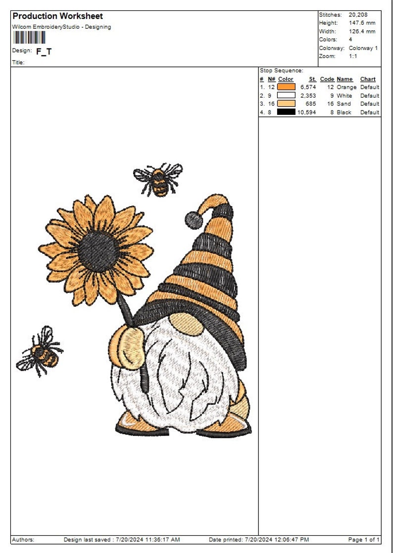 Elf Bee Art Embroidery Design, - Etsy