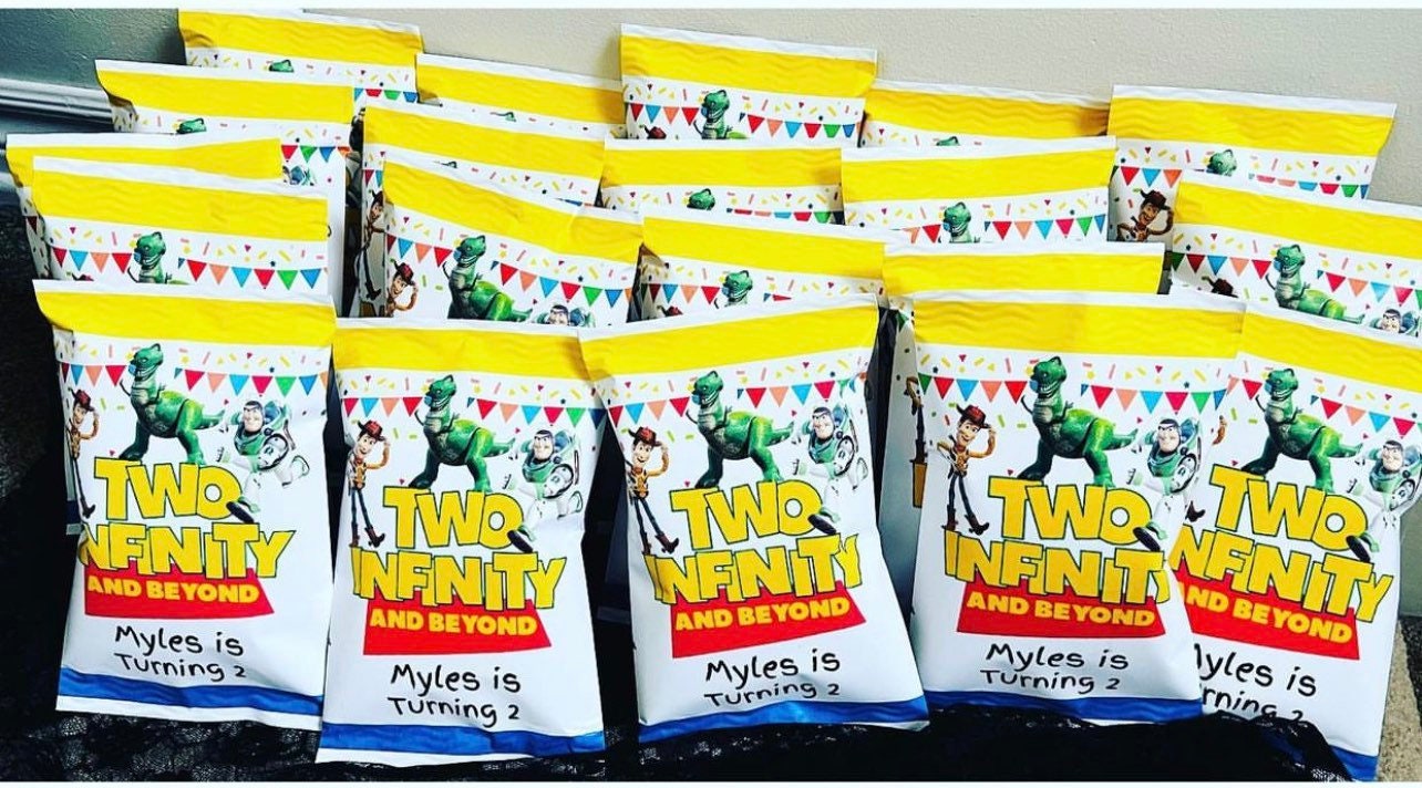Digital Toy Story Two Infinity and Beyond Chip Bag/treat Bag Template ...