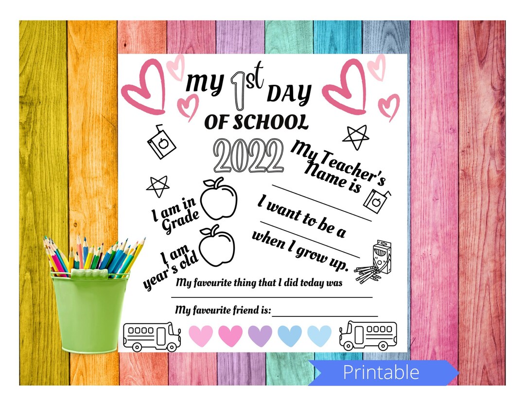 Digital Back to School 2022 Sign, Back to School Sign, Digital Sign - Etsy
