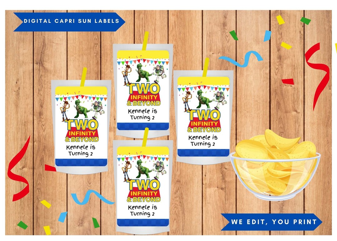Digital Toy Story Capri Sun Labels, Toy Story Birthday Party, Capri Sun ...