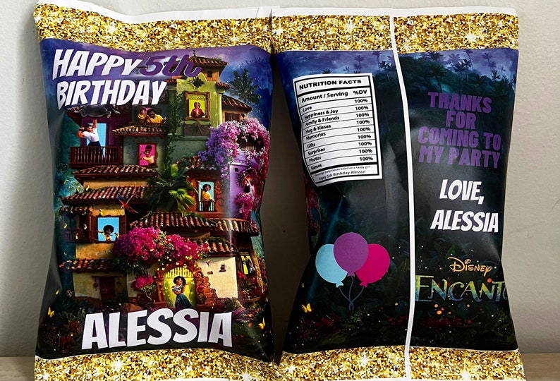Digital Encanto Themed Chip Bag/treat Bag Party Favour, Encanto Party ...
