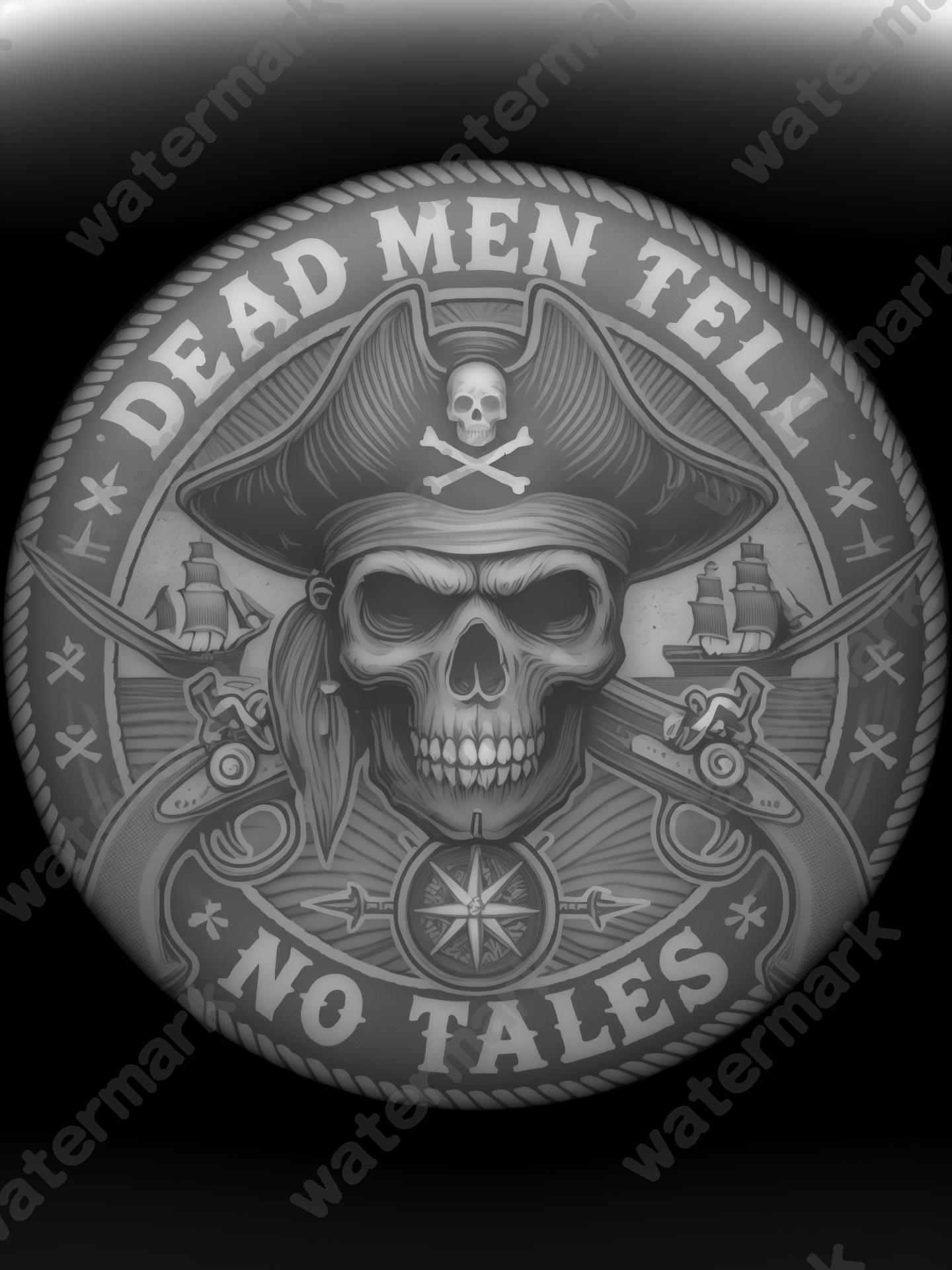 Pirate Coin Depth Map: 3D Laser Engraving PNG File - Etsy