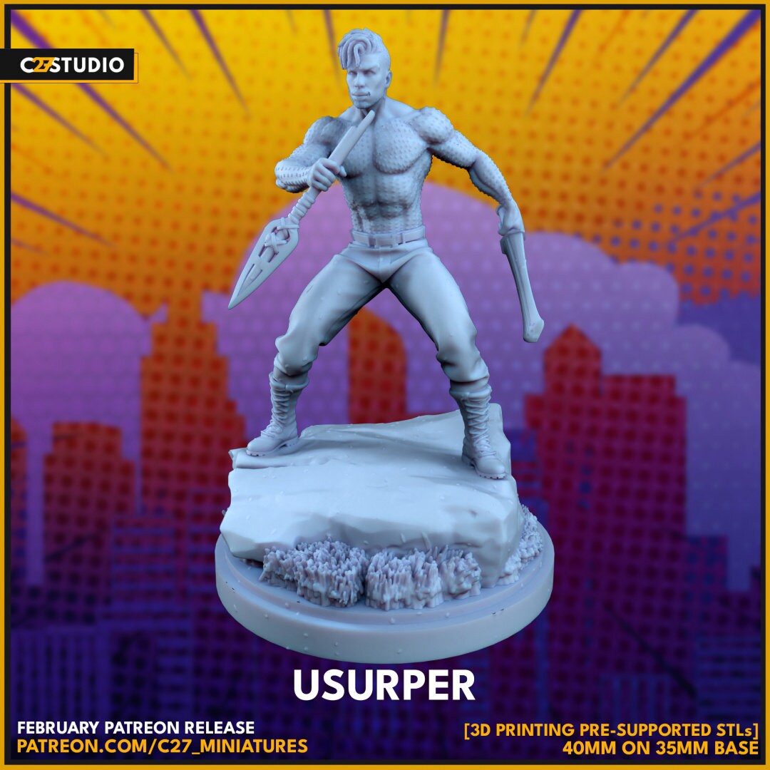Killmonger 40mm Scale Miniature | Crisis Protocol Proxy | C27 - Etsy