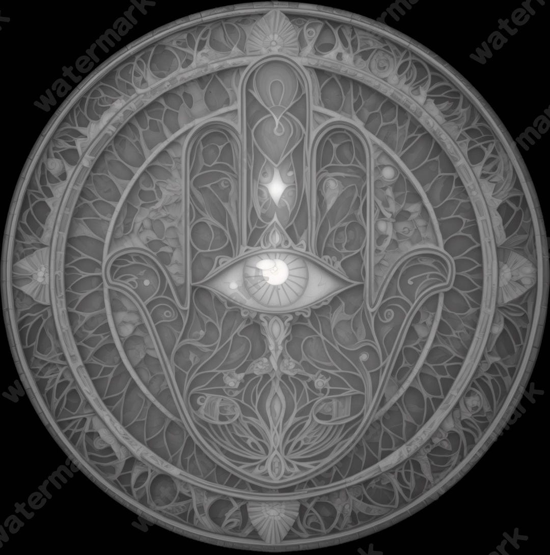 Hamsa Hand Depth Map: 3D Laser Engraving File (PNG Digital Download) - Etsy