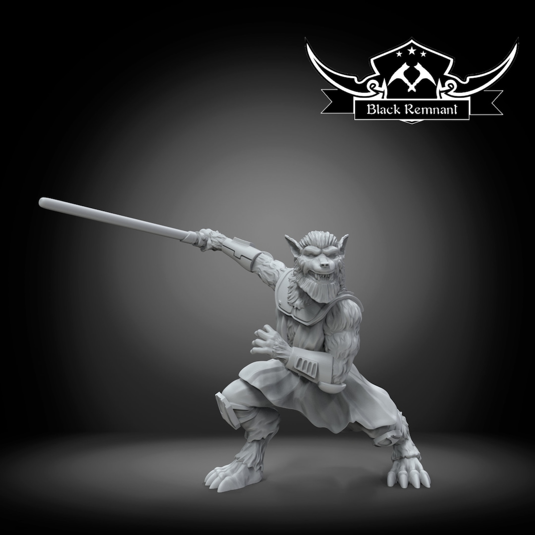 Mystical Werewolf Warrior Star Wars Legion Shatterpoint Proxy Black ...