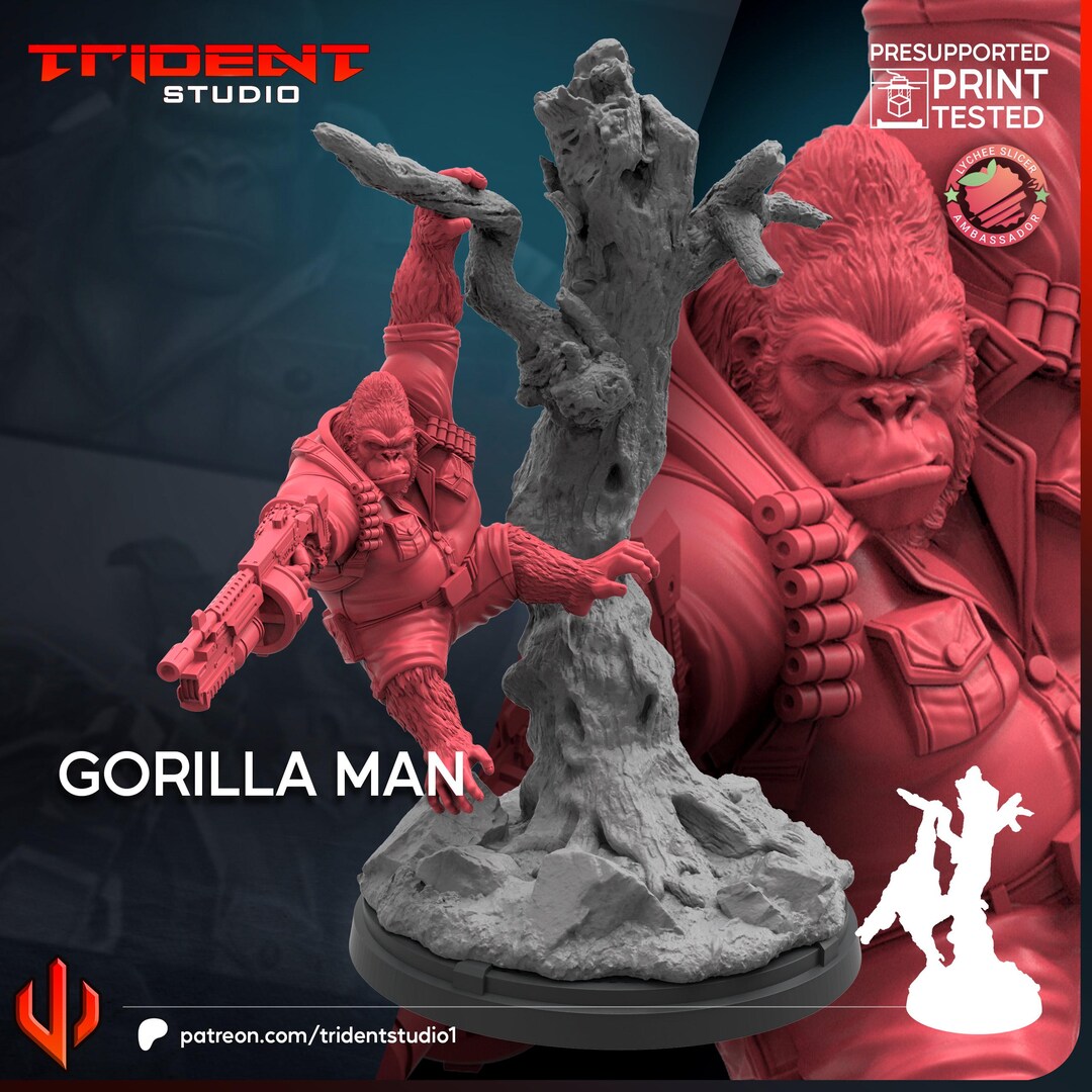 Gorilla Man - Marvel: Crisis Protocol Proxy | Trident Studios - Etsy