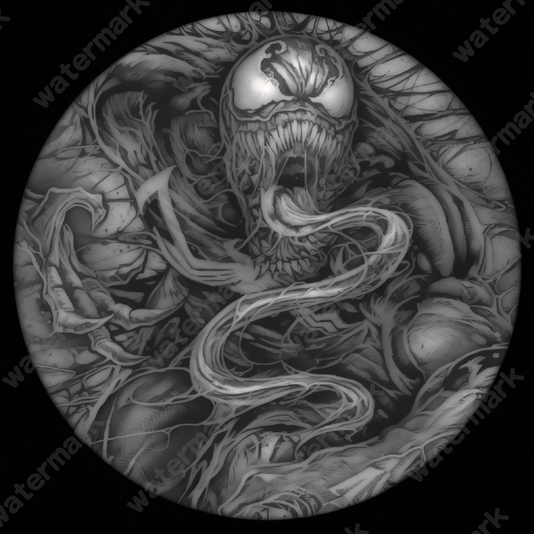 Venom 3D Laser Engraving Depth Map: High-resolution PNG File - Etsy