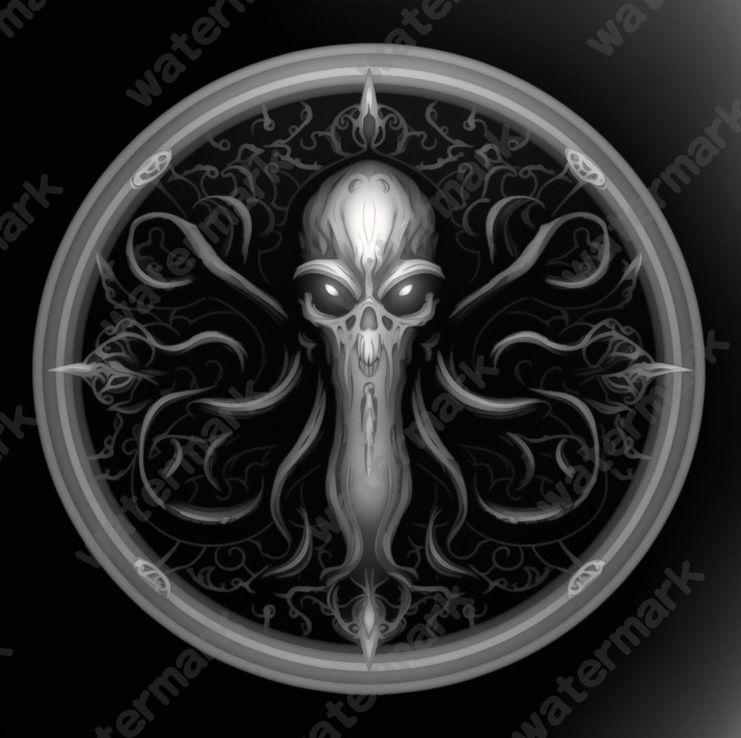Cthulhu Skull Depth Map: 3D Laser Engraving PNG File - Etsy