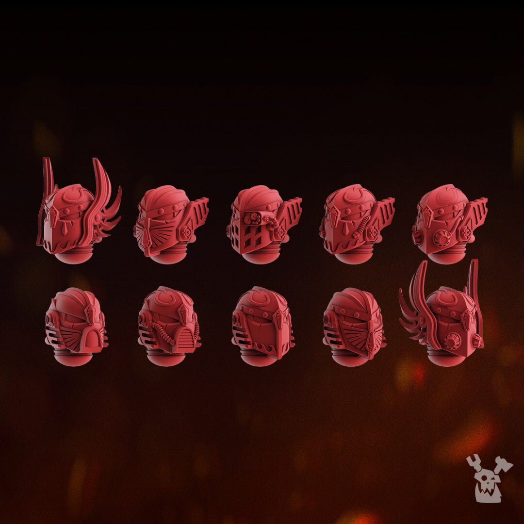 Celestial Blades Heads Set X10 | Grim Dark Fantasy Bits - Etsy