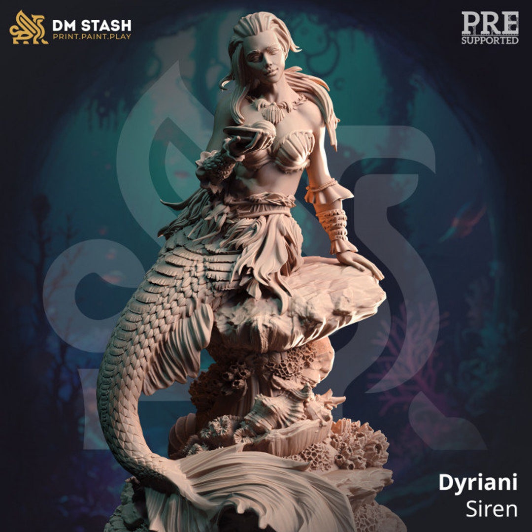 Dyriani Siren B DM Stash Dnd Fantasy Miniature - Etsy