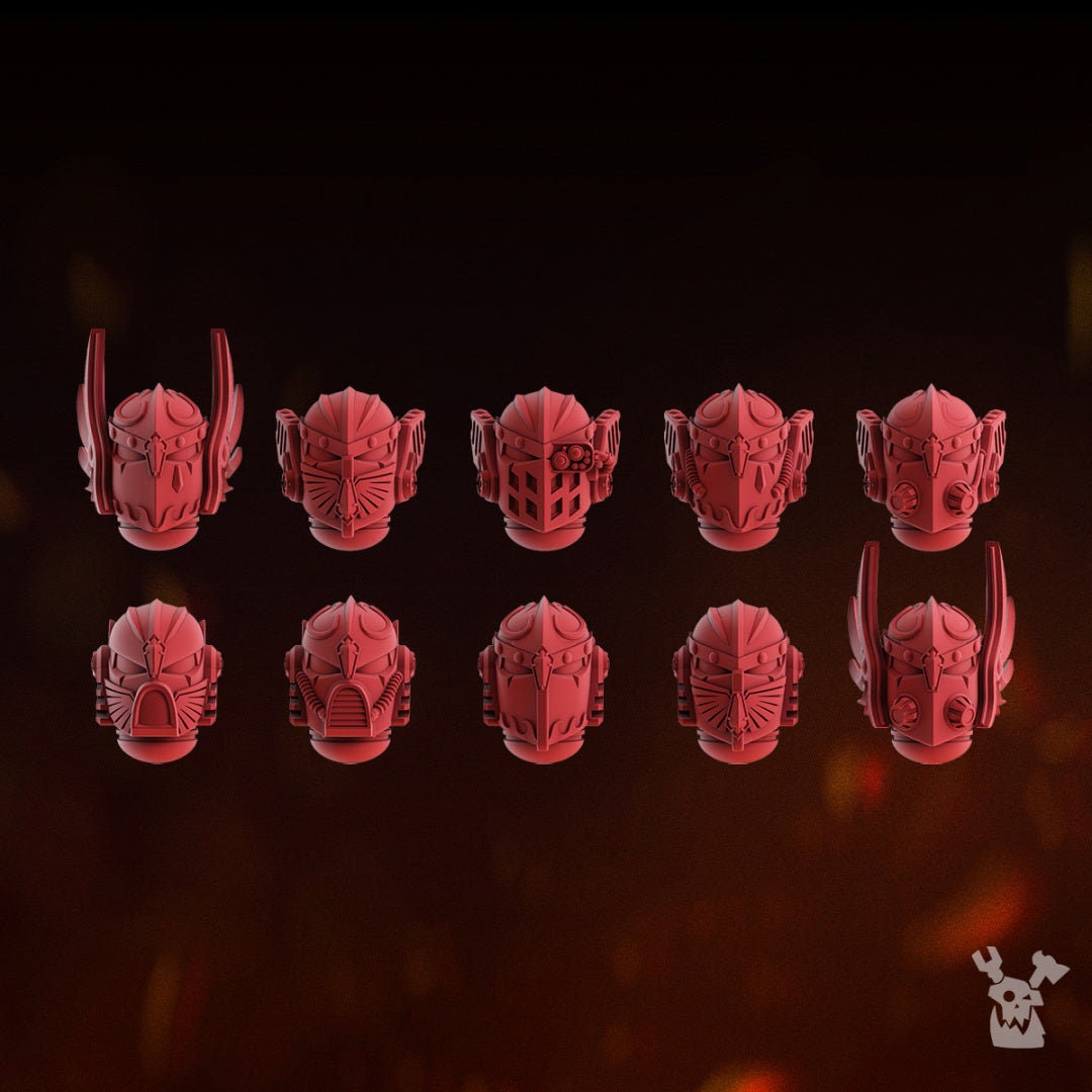 Celestial Blades Heads Set X10 Grim Dark Fantasy Bits - Etsy