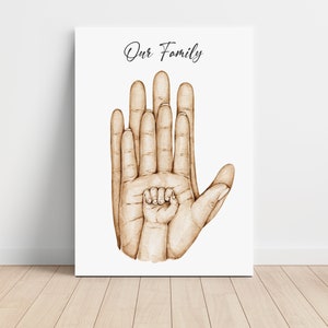 Personalized Family Hands Canvas, Family Hands Print, Custom Family ...