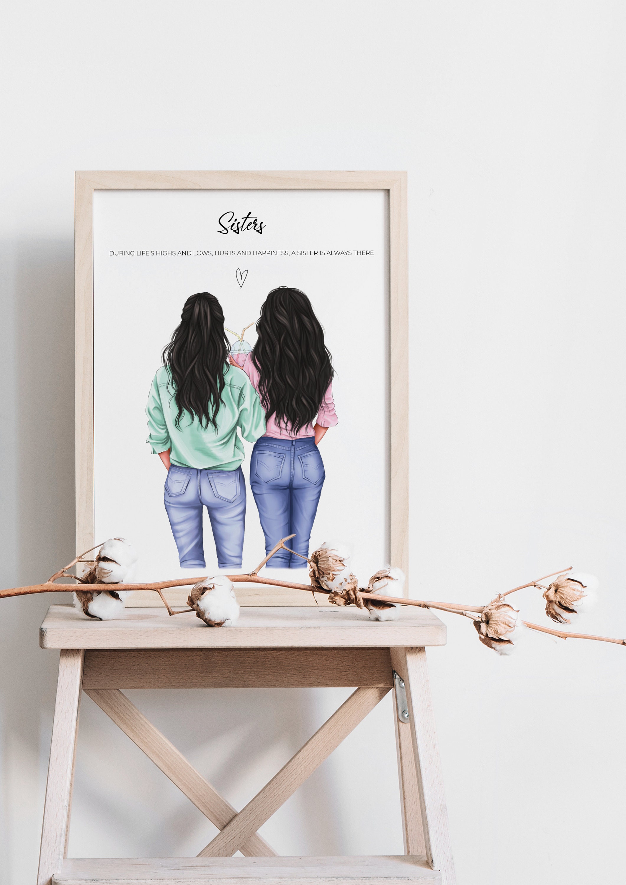 Best Friend Personalized Gift, Custom Best Friend Canvas, Gift for Her ...