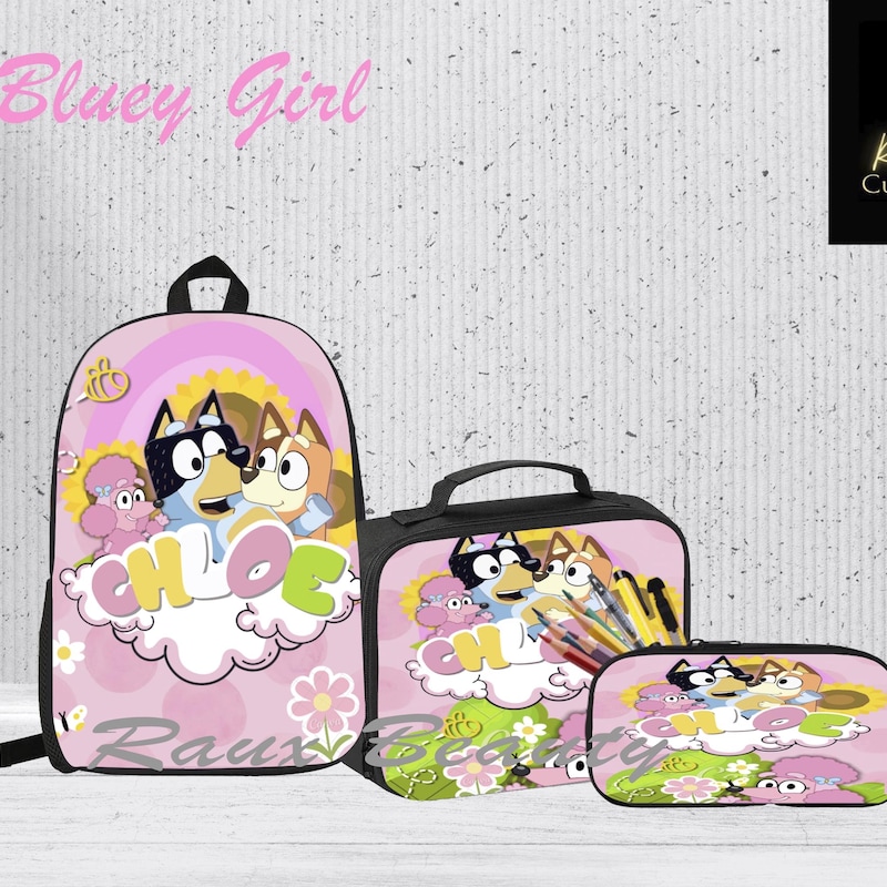 Pink Bluey Backpack - Etsy