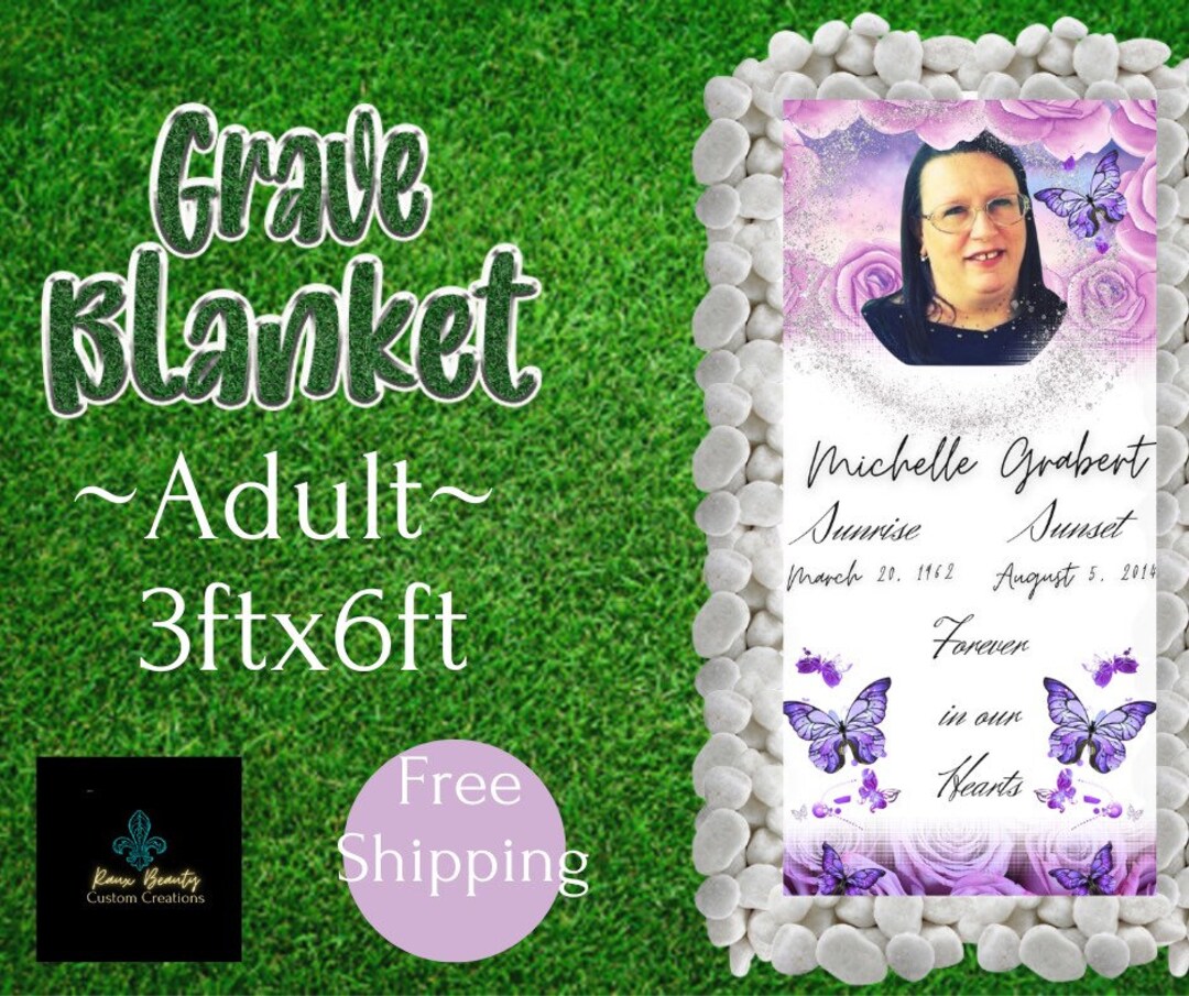Custom Funeral/grave Blanket - Etsy