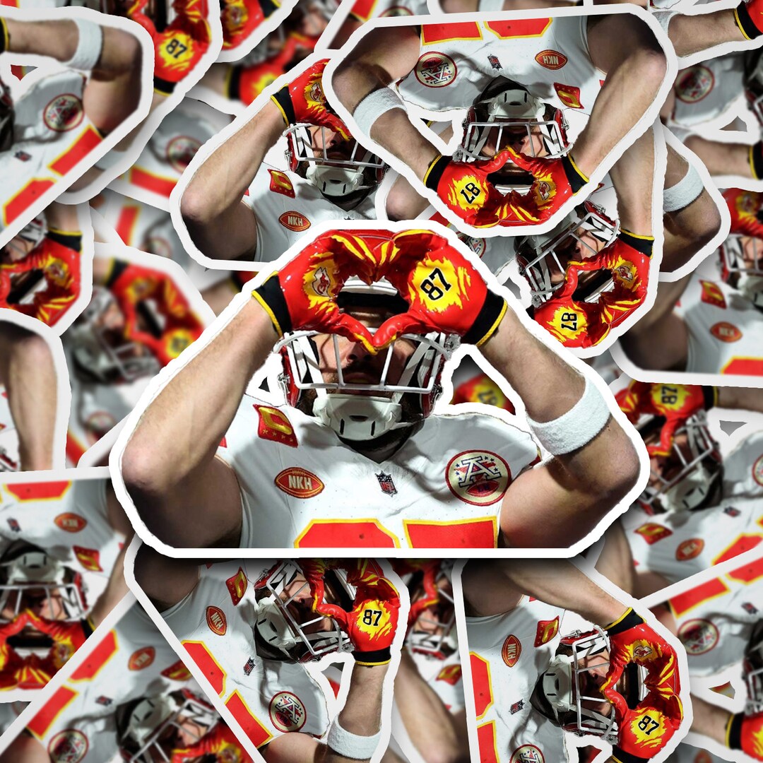 Travis Kelce Heart Hands Sticker Travis Kelce Travis Kelce Sticker ...
