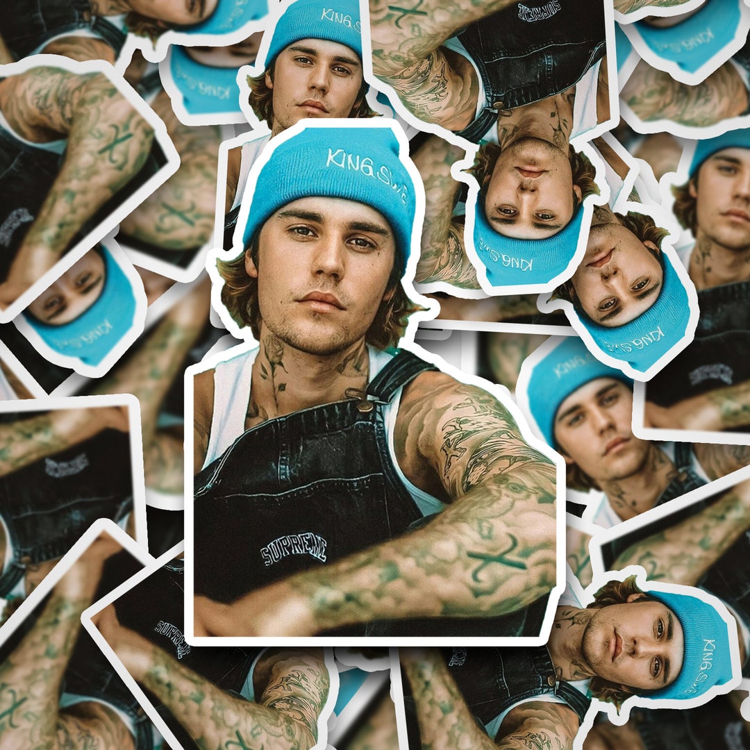 Justin Bieber Blue Beanie Sticker | Justin Bieber Stickers | Justin ...