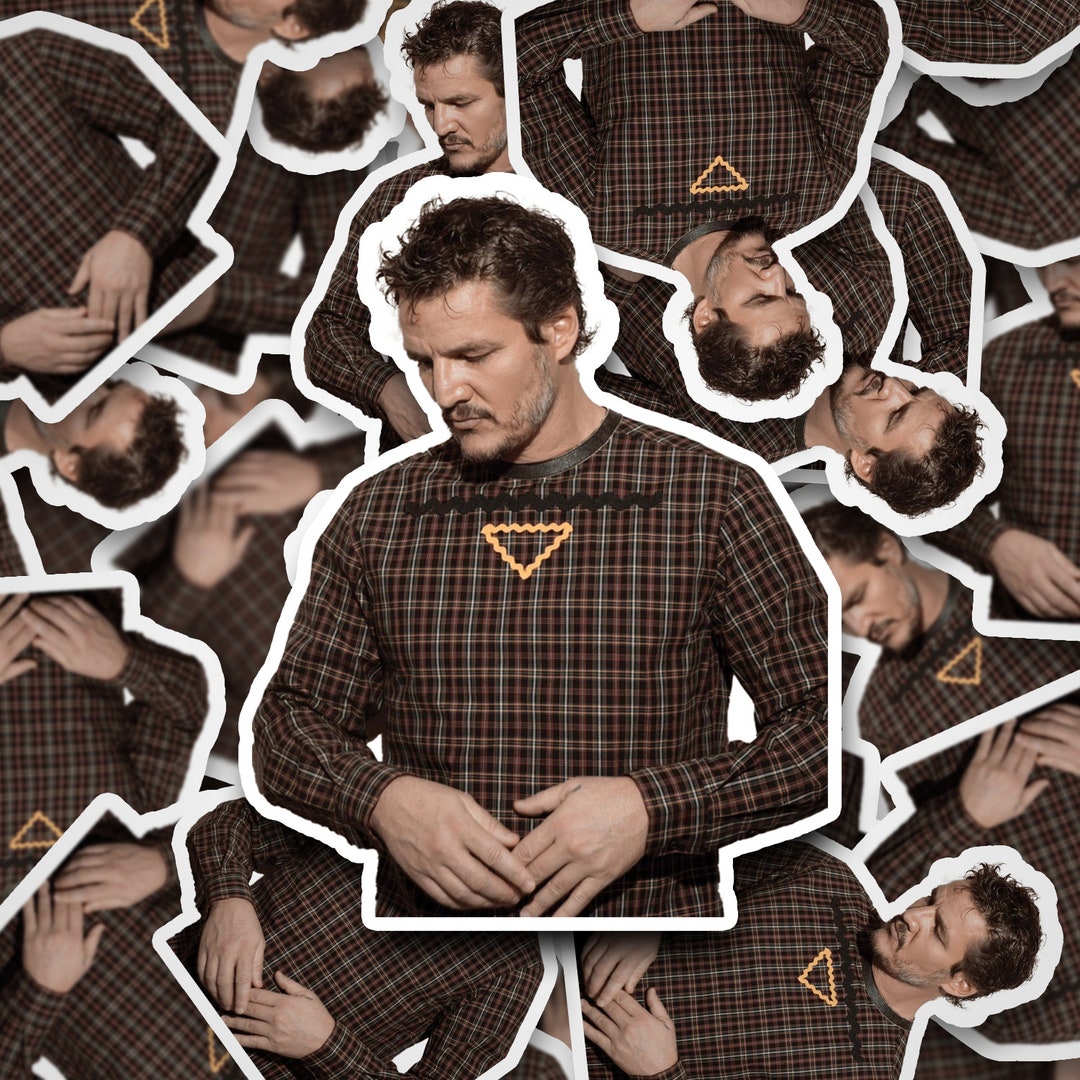 Pedro Pascal Striped Shirt Sticker Pedro Pascal Vinyl Decal for Laptop ...
