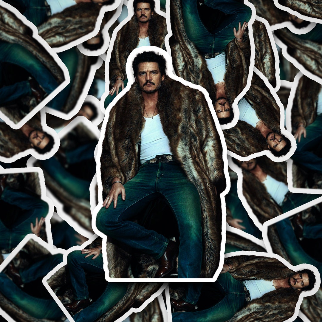Pedro Pascal Fur Coat Sticker Pedro Pascal Vinyl Decal for Laptop ...