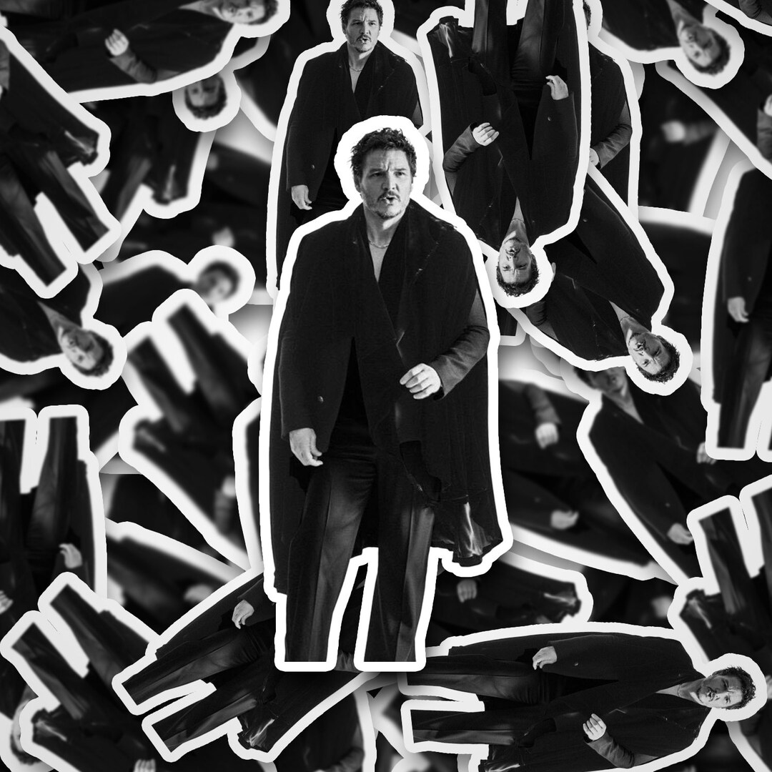 Pedro Pascal Black and White Sticker Pedro Pascal Vinyl Decal for ...