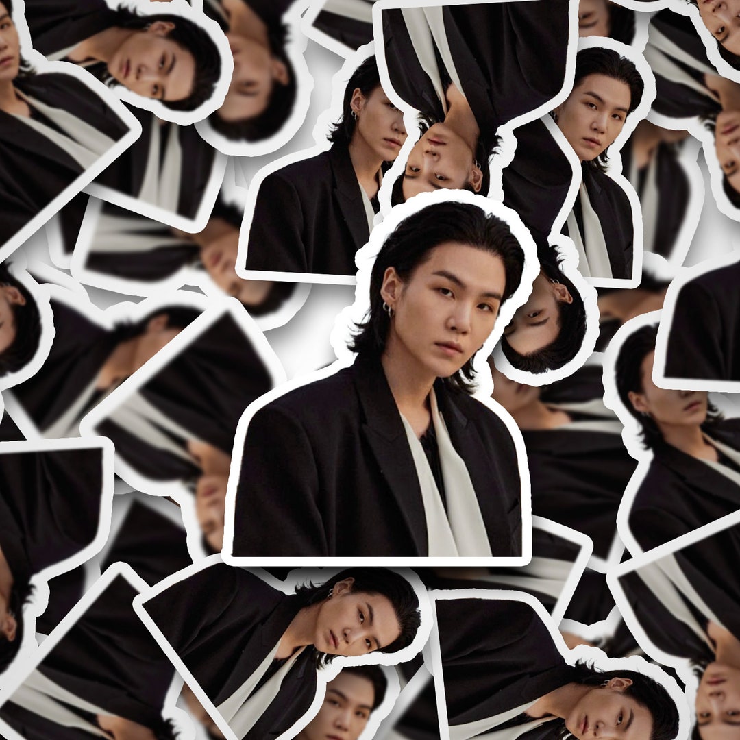 Suga Long Hair Sticker | Stickers | Bangtan Sticker | Vinyl Decal for ...