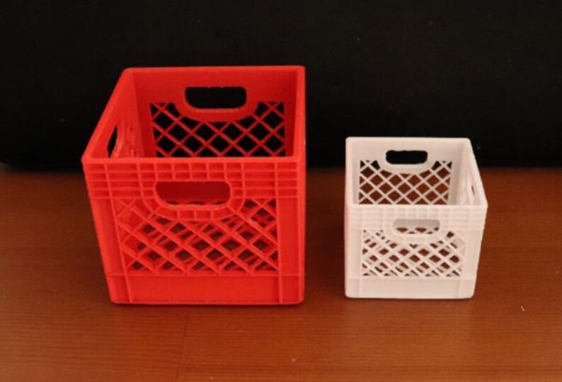 Mini Milk Crate Desk Organizer | 3D Printed Holder | Perfect for ...