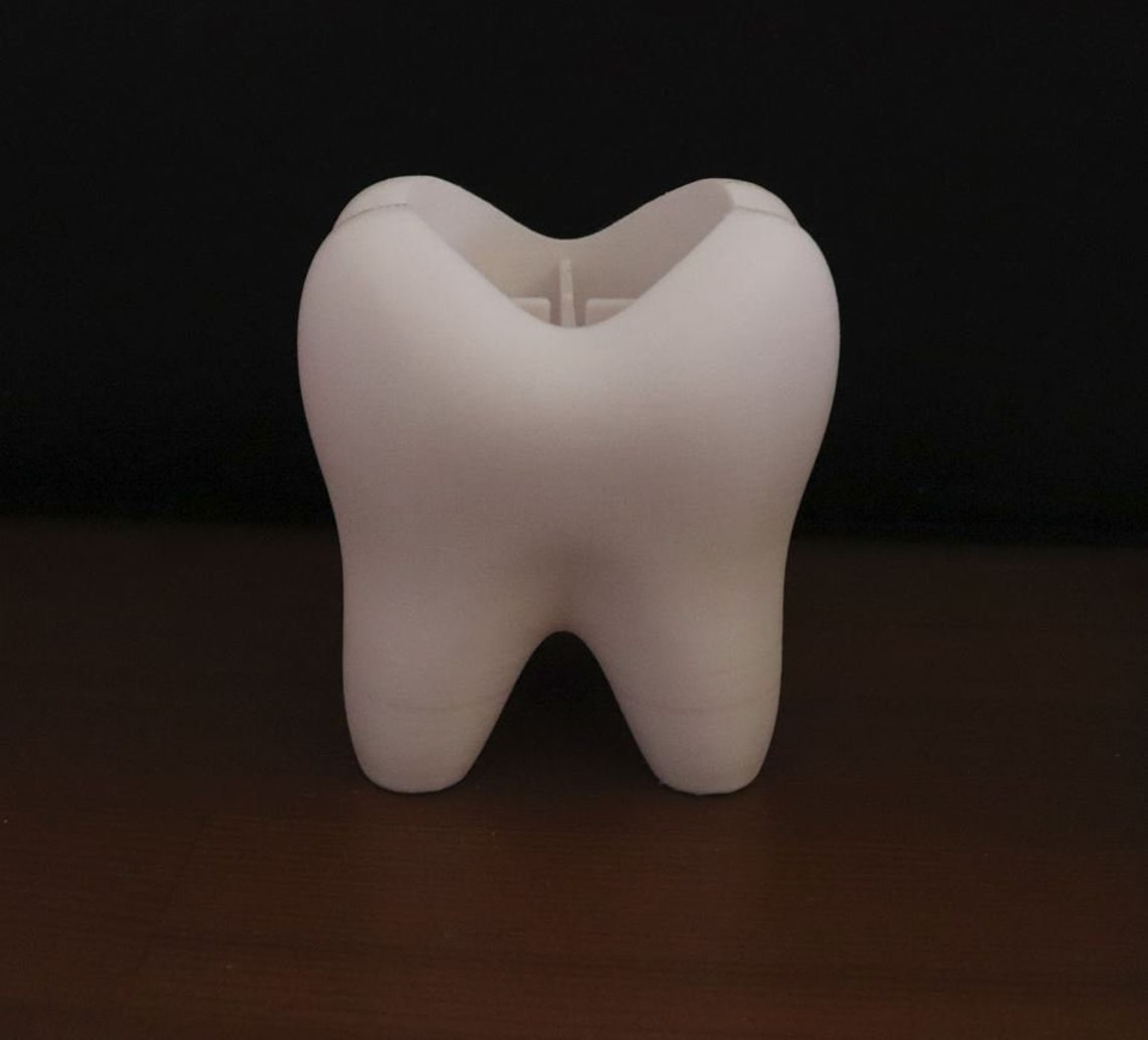 Tooth-shaped Toothbrush Holder | 3D Printed Holder | Holds up to 4 ...