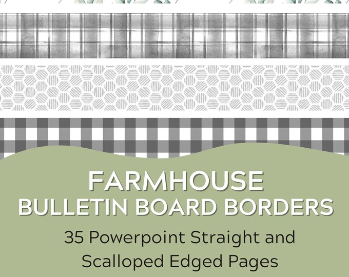 Modern Farmhouse Farmhouse Classroom Decor Bulletin Board Kit Straight ...