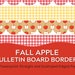 Fall Apple Bulletin Board Kit Straight and Scalloped Edges - Etsy