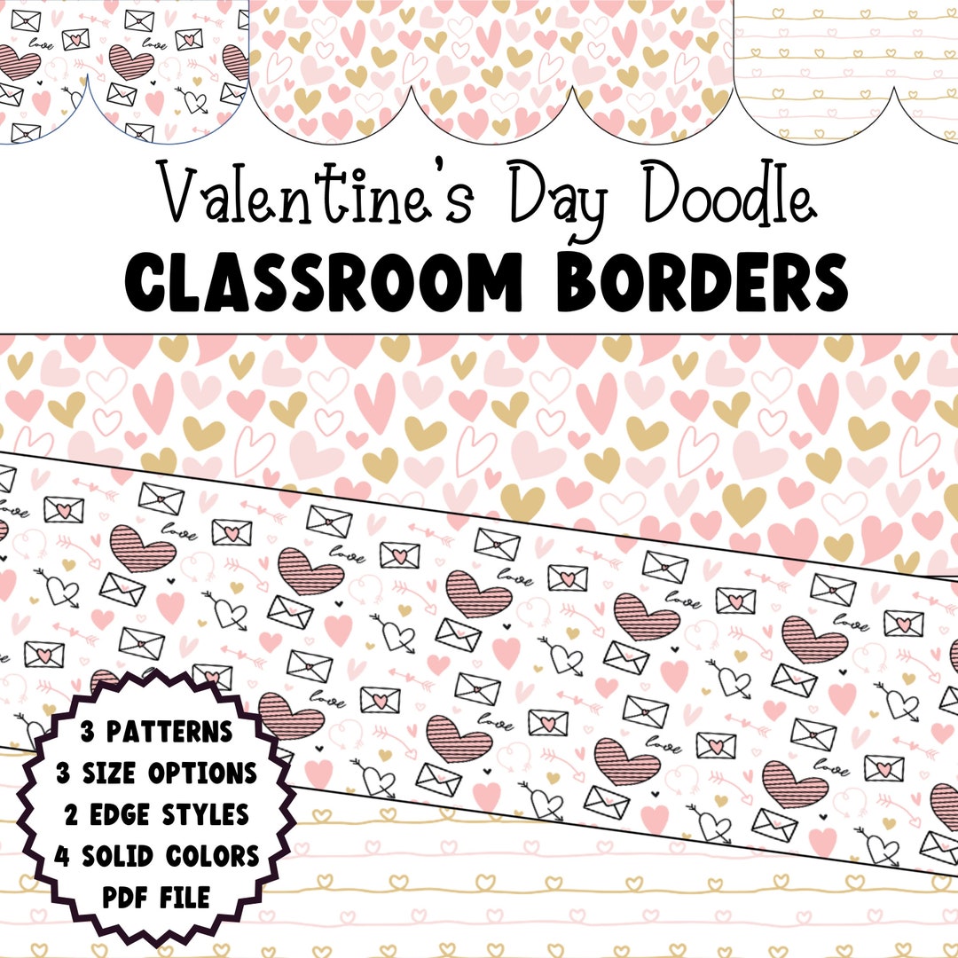 Valentine Bulletin Board| Valentines Day Bulletin Board Border | No ...