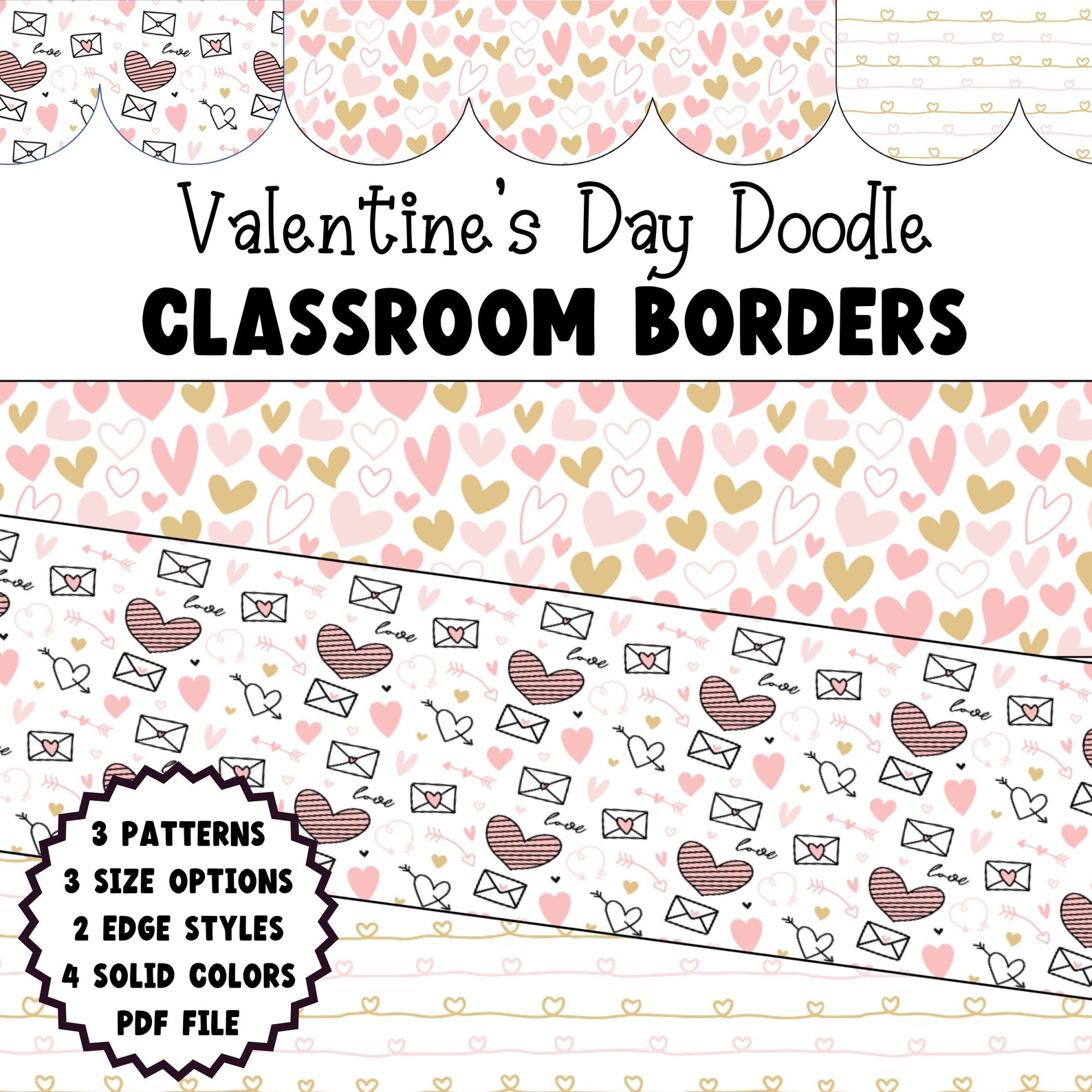 Valentine Bulletin Board| Valentines Day Bulletin Board Border | No ...