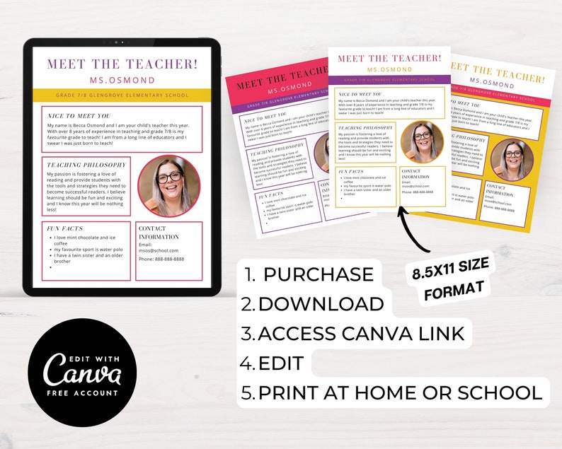 Colorful Classroom Theme | Professional Cute Meet the Teacher ...