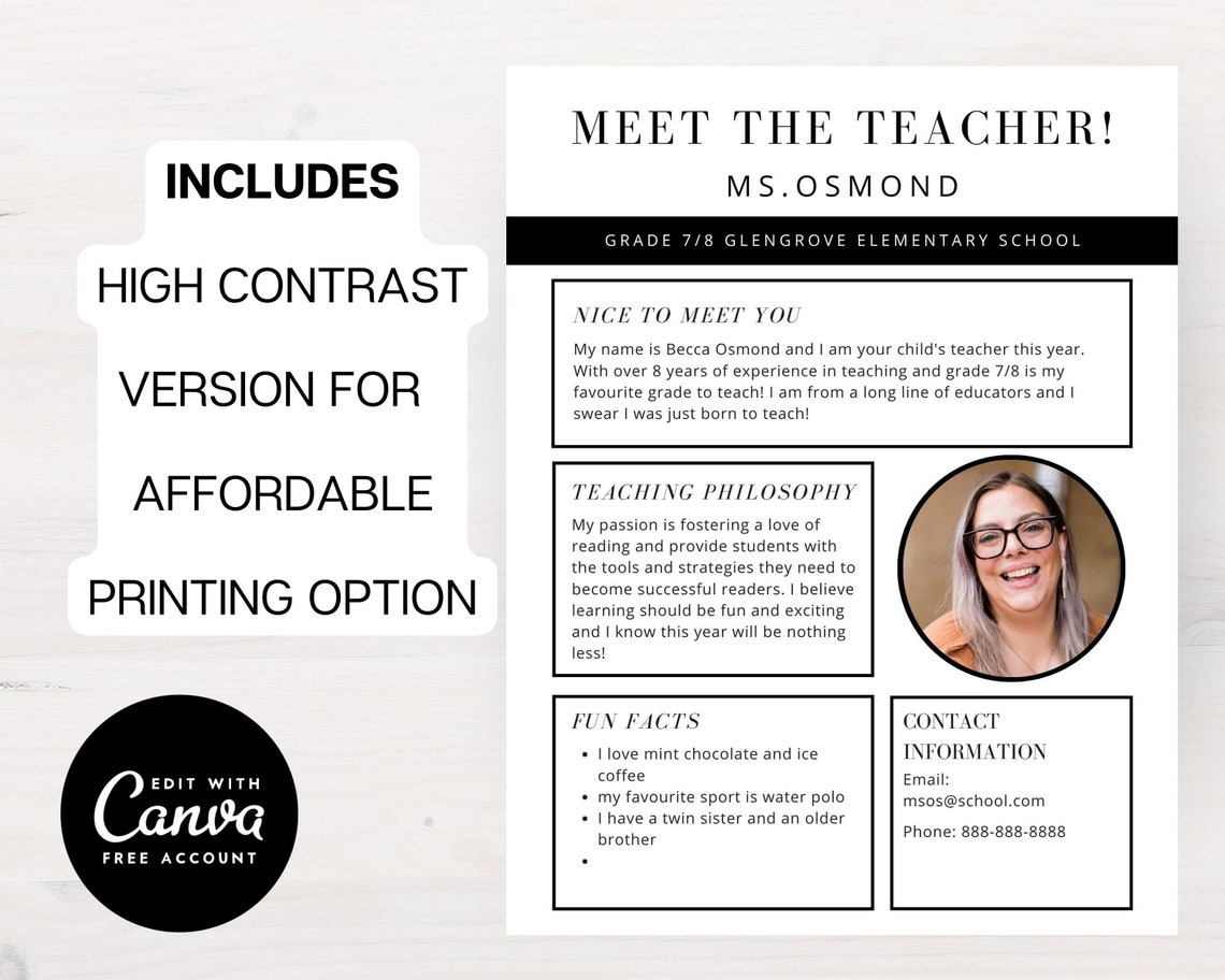 Colorful Classroom Theme | Professional Cute Meet the Teacher ...