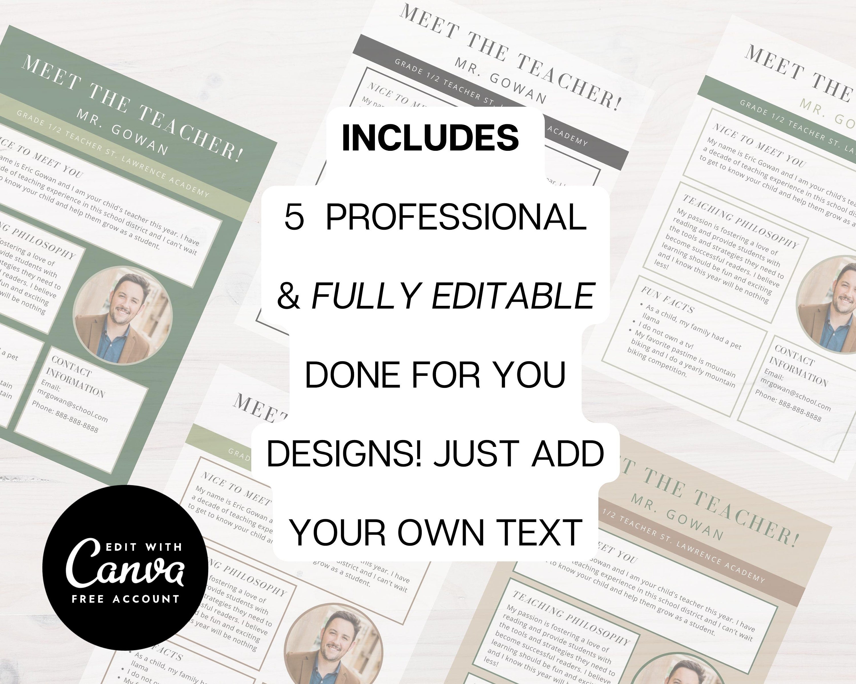 Earthy Classroom Theme | Professional Meet the Teacher | Editable ...