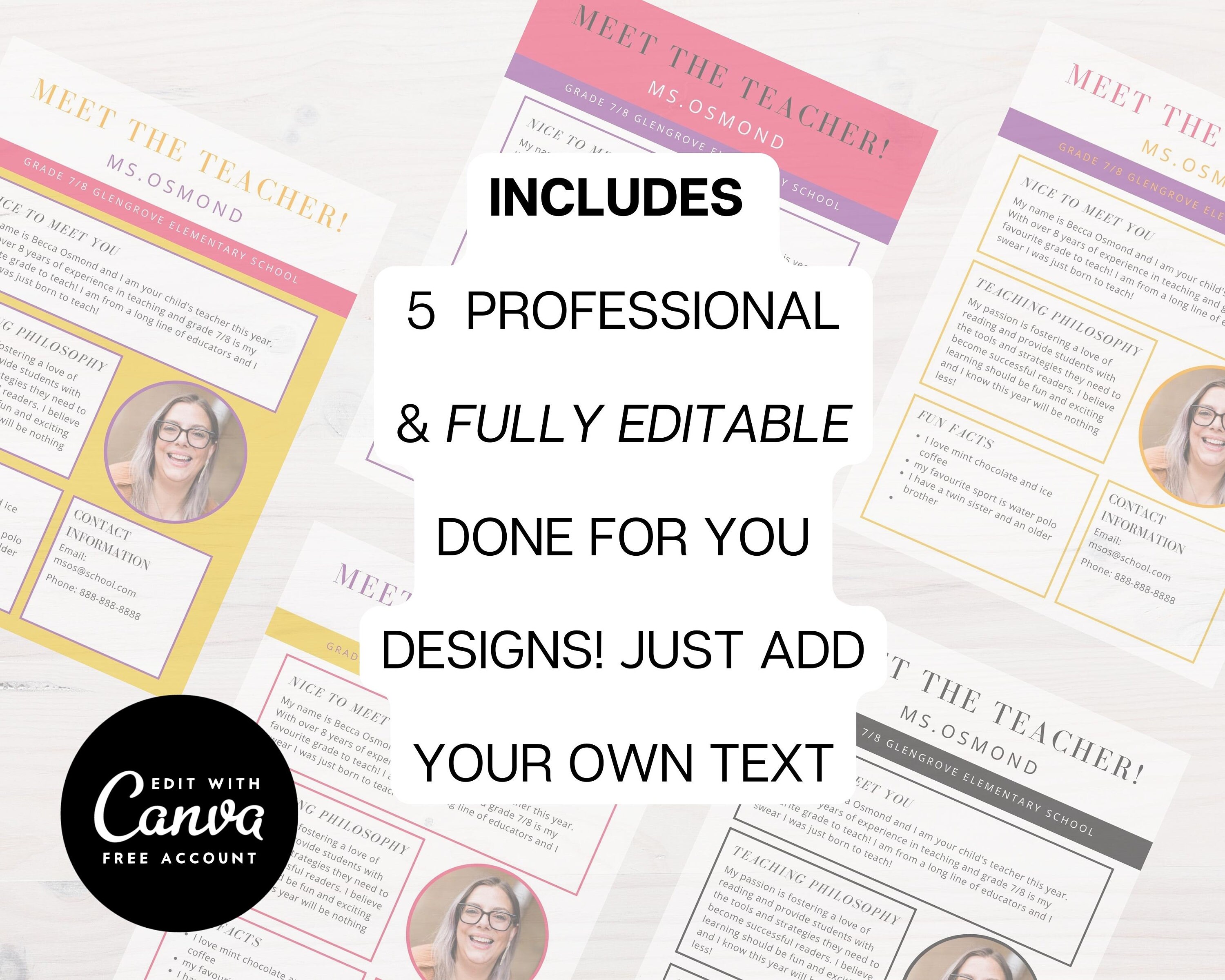 Colorful Classroom Theme | Professional Cute Meet the Teacher ...