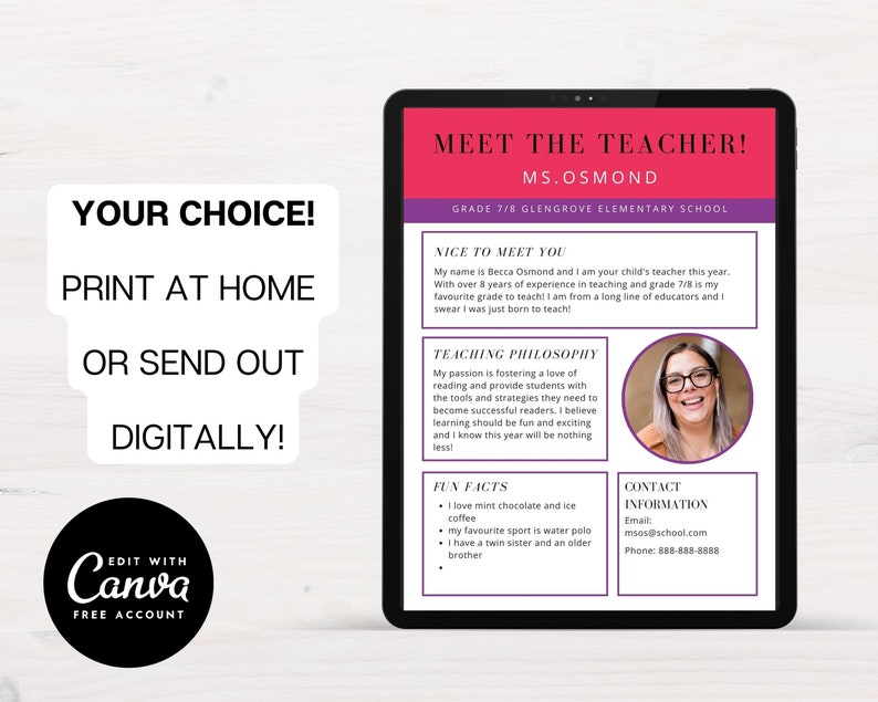 Colorful Classroom Theme | Professional Cute Meet the Teacher ...