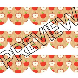 Fall Apple Bulletin Board Kit Straight and Scalloped Edges - Etsy