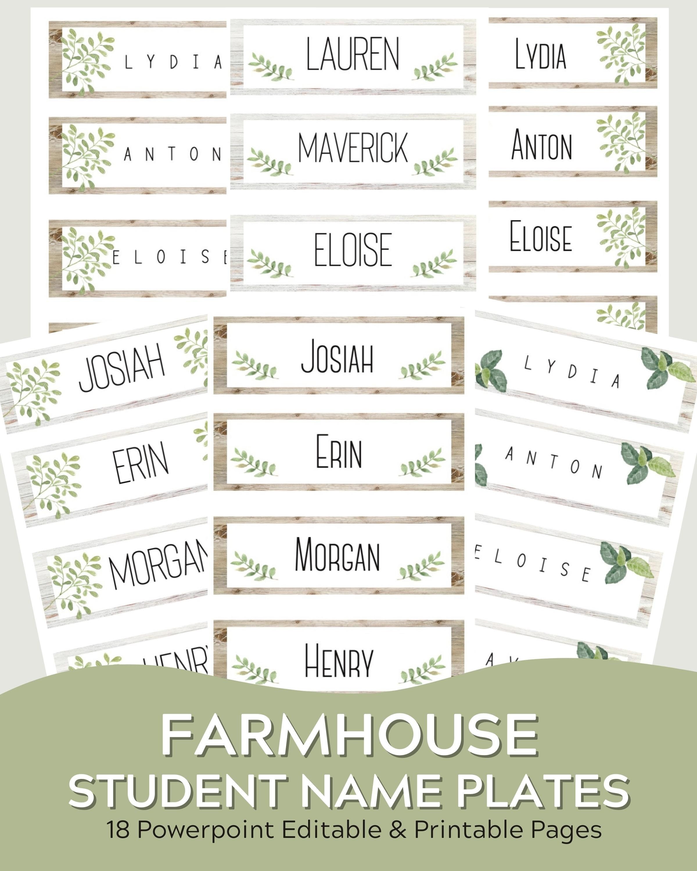 Name Plate Template Powerpoint