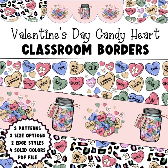 Valentine Candy Heart Border